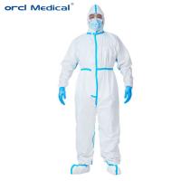 China ISO 13688 EN14126 PPE White Protective Coverall Suit  185cm for sale