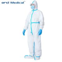 China ISO 13688 EN14126 PPE White Protective Coverall Suit  185cm for sale