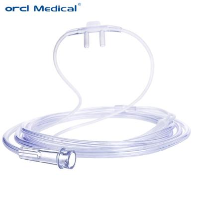 China Medical Disposable Soft Nasal Oxygen Cannula  , PVC Transtracheal Oxygen Cannula for sale