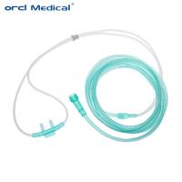 China Medical Disposable Soft Nasal Oxygen Cannula  , PVC Transtracheal Oxygen Cannula for sale