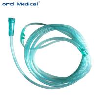 China Medical Disposable Soft Nasal Oxygen Cannula  , PVC Transtracheal Oxygen Cannula for sale