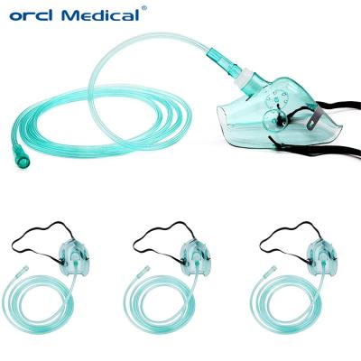 China Green Non Rebreather Oxygen Mask  PVC Medical Oxygen Face Mask for sale