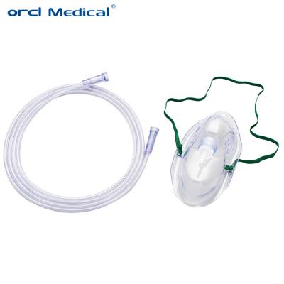 China Medical Supplies Disposable Pvc Oxygen Mask Adjustable Oxygen Gas Mask For Adults And Children for sale