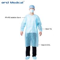 China PP PE Disposable EN13795 Medical Isolation Gown , Level 2 Disposable Gowns for sale