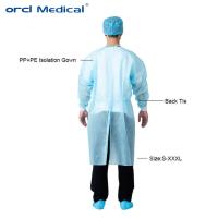 China PP PE Disposable EN13795 Medical Isolation Gown , Level 2 Disposable Gowns for sale