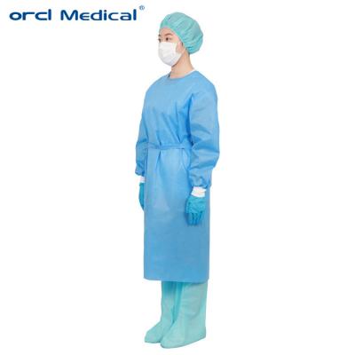 China Unsiex Medical Consumable Items AAMI LEVEL 1 SMS Disposable Non Sterile Isolation Gown for sale