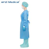 China Unsiex Medical Consumable Items AAMI LEVEL 1 SMS Disposable Non Sterile Isolation Gown for sale