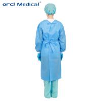 China Unsiex Medical Consumable Items AAMI LEVEL 1 SMS Disposable Non Sterile Isolation Gown for sale