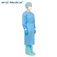 China Unsiex Medical Consumable Items AAMI LEVEL 1 SMS Disposable Non Sterile Isolation Gown for sale