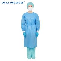 China Unsiex Medical Consumable Items AAMI LEVEL 1 SMS Disposable Non Sterile Isolation Gown for sale