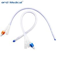 China Medical Silicone Urethral Catheter 3 Way 16Fr 18Fr 20Fr 22Fr 24Fr for sale
