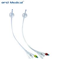 China Medical Silicone Urethral Catheter 3 Way 16Fr 18Fr 20Fr 22Fr 24Fr for sale
