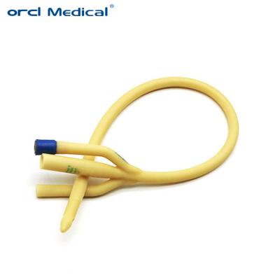 China Disposable 3 Way Latex Foley Catheter Soft Value Plastic Silicone Coated Latex Catheter for sale