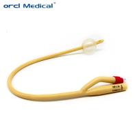 China 100% Latex Three Way Urinary Catheter , Silicone Coated Foley Catheter for sale
