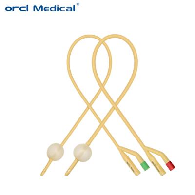 China Latex Intermittent Female Catheter , 3 Way Intermittent Urinary Catheter for sale