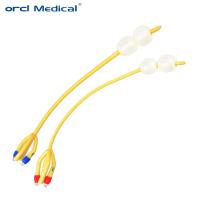 China Silicone Coated Latex Foley Catheter 4 Way Double Balloon For Urology Surgery for sale