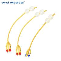 China Silicone Coated Latex Foley Catheter 4 Way Double Balloon For Urology Surgery for sale
