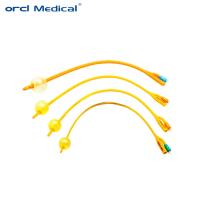 China Medical Disposable Double Balloon 4 way Latex Foley Catheter for Smooth Introducing for sale