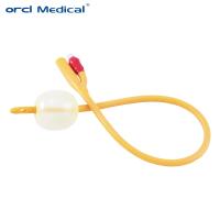 China Medical Disposable Double Balloon 4 way Latex Foley Catheter for Smooth Introducing for sale