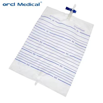 China Factory Manufacturer Urine Drainage Bags Sterile Medical Disposable 2000ML Adult Bag Urine Collection Bag for sale