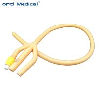 China Medical Disposable Double Balloon 4 way Latex Foley Catheter for Smooth Introducing for sale