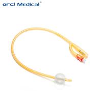 China Medical Disposable Urethral Tube Balloon Dilatation Catheter 2 Way 3 Way Latex Foley Catheter With Silicone Coated for sale