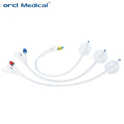 China Silicone Foley Catheter Standard for Single Use China Factory Round Tip with Normal Balloon  2 Way 3 Way for sale