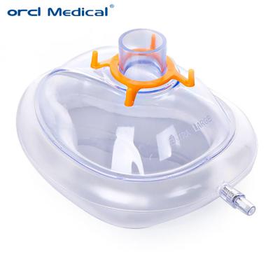 China Disposable Medical Face Mask PVC Breathing Air Anesthesia Mask For Anesthesia Machine for sale