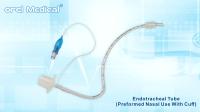 China Medical Supply Preformed Nasal Endotracheal Tube Disposable Medical PVC Cuffed Tracheal Tube for sale