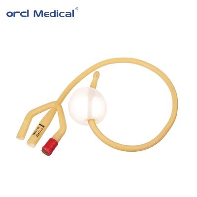 China Factory Wholesale Medical Disposable Yellow Urinary Fr6-30 Latex Foley Catheter With 2 Way 3 Way for sale