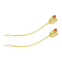 China Factory Wholesale Medical Disposable Yellow Urinary Fr6-30 Latex Foley Catheter With 2 Way 3 Way for sale