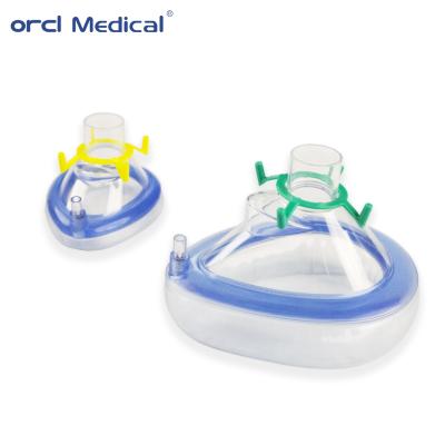China China Professional Factory Produce Medical grade PVC Anaesthesia Mask With Standard Port Air Cushion Mask for sale