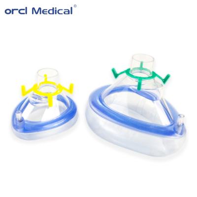 China Anesthesiology Consumables Medical PVC Anesthesia Mask With CE ISO FDA For Adult Child Infant for sale