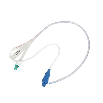 China Temperature Sensing Silicone Foley Catheter with Temperature Sensor Probe China Factory Round Tipped for Temperature Measurement for sale