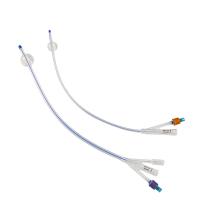 China China Silicone Foley Catheter Three Way Coude Tip Tiemann Normal Balloon Manufacturer for sale