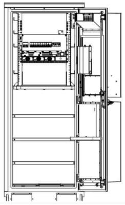 China Anti Theft Outdoor Telecommunication Cabinets 450kg 200A 48VDC for sale