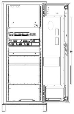China Ground Mounted Energy Cabinet , Telecom Equipment Racks 153.5kg 10U 650x650x1600mm for sale