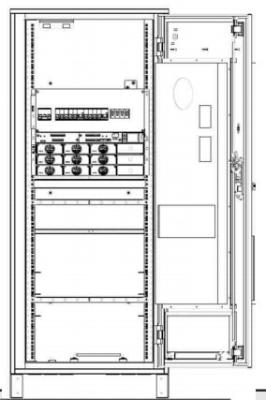 China Ground Mounted Outdoor Telecom Cabinet , 19 Inch Telco Rack 600A Capacity for sale