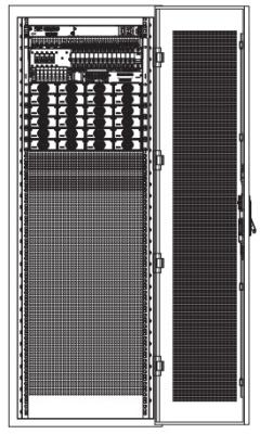 China 1200A Indoor Telecom Cabinet Dia 600mmx600mmx2000mm Black Color for sale