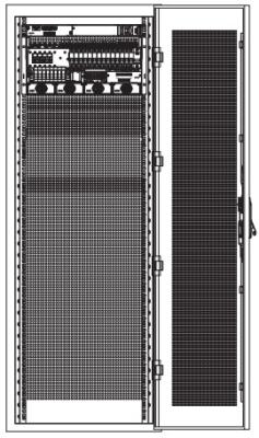 China Anti Theft Telecom Equipment Cabinet 200A 34 U 48 Volt For Indoor for sale