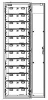China Small 34U Energy Cabinet , 19 Telecom Rack 56Kg 600×600×2000mm Dimension for sale