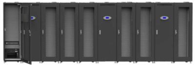 China 250U Black Server Cabinet 2850kg With 10 Inch Touch Screen HMI for sale