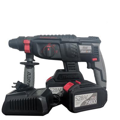 China High quality brushless cordless home use construction electric hammer rechargeable hammer drill for sale