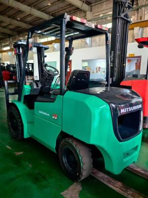 China Mitsubishi FD25 FD30 3ton Used Forklift Secondhandl Forklift low price Good Working Condition 2 Mast 3 Stages for sale