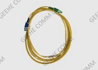 China Yellow 100M SC APC to SC UPC Duplex Fiber Patch Cord Multimode for sale