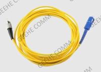China 2.0mm Simplex SC to FC 9/125um Single Mode Fiber Optic Patch Cord for sale
