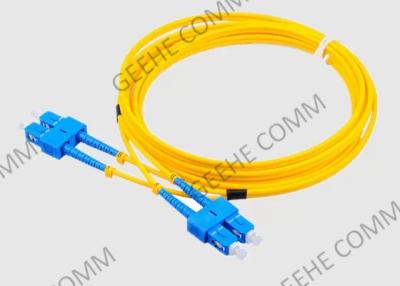 China SC APC 3.0mm 10M Duplex Fiber Optic Patch Cord Low Insertion Loss for sale