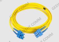 China SC APC 3.0mm 10M Duplex Fiber Optic Patch Cord Low Insertion Loss for sale
