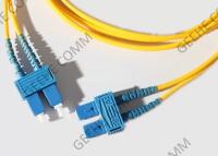 China SC APC 3.0mm 10M Duplex Fiber Optic Patch Cord Low Insertion Loss for sale