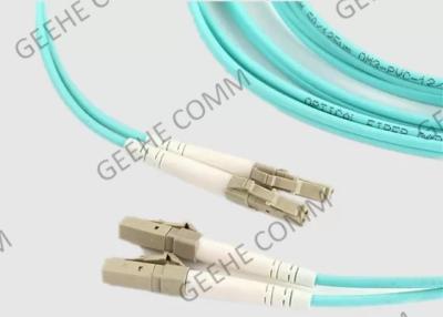 China 3M PVC Aqua Jacket Duplex OS2 LC To LC single mode fiber cable for sale
